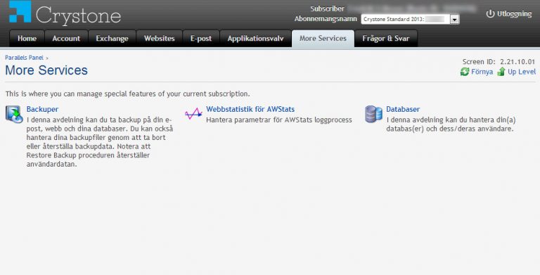 Crystone - Recension & Test av webbhotellet - Webbhotell Lista