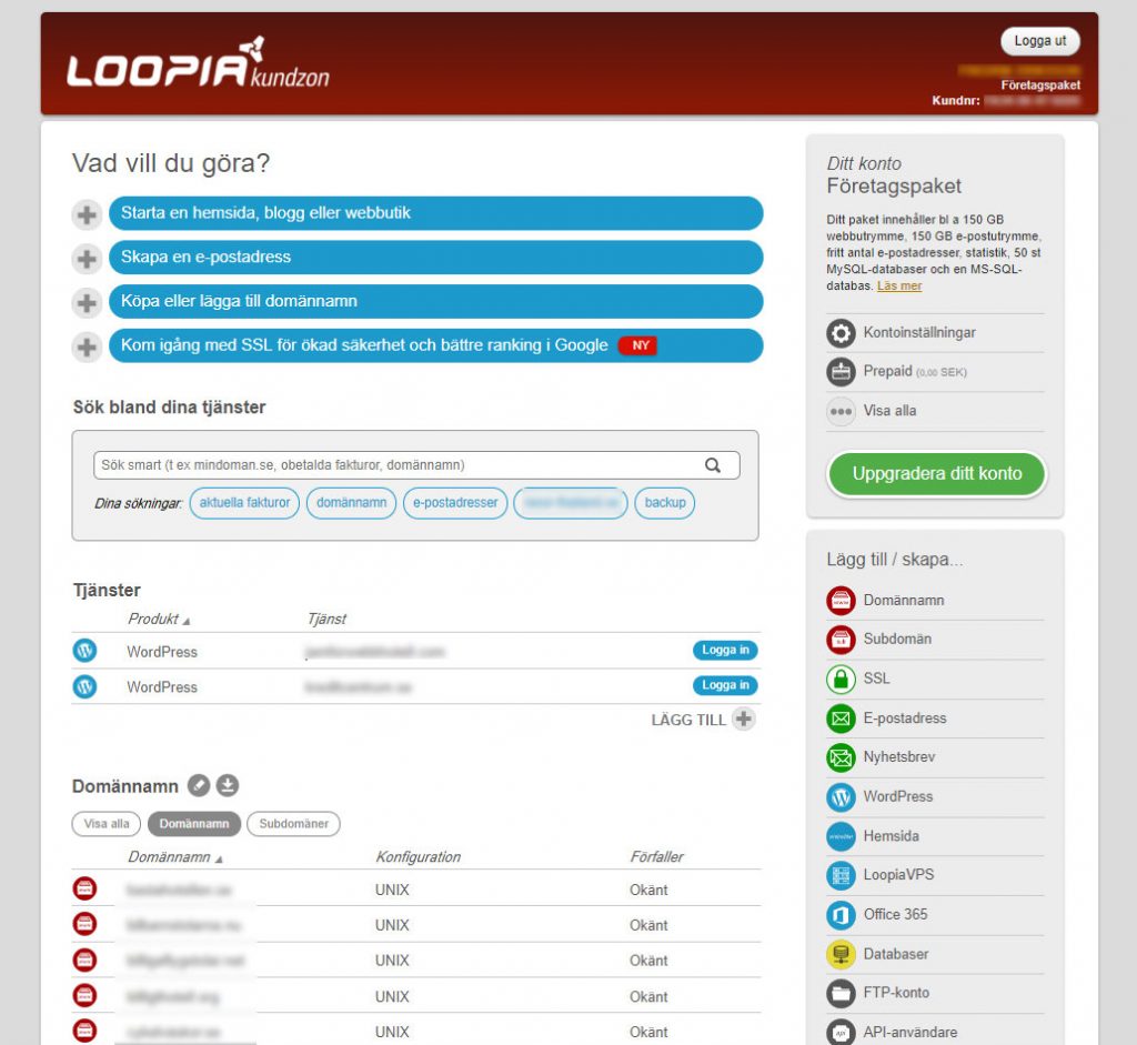 Loopia Webbhotell - Test och Recension av Loopia - Webbhotell Lista